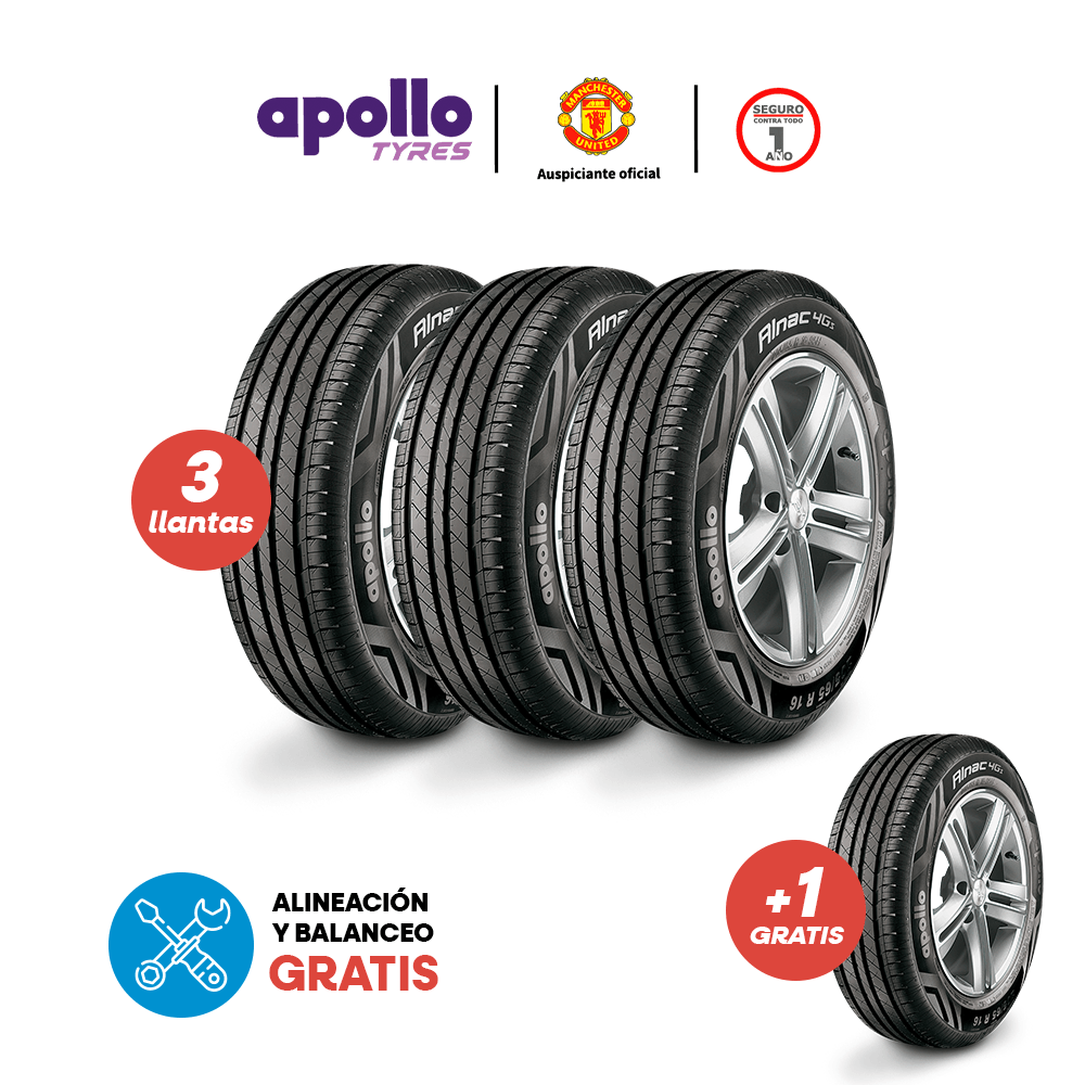 Combo 3 Llantas + 1 Gratis Apollo Alnac 4G P86041 | 215/60R16 ...