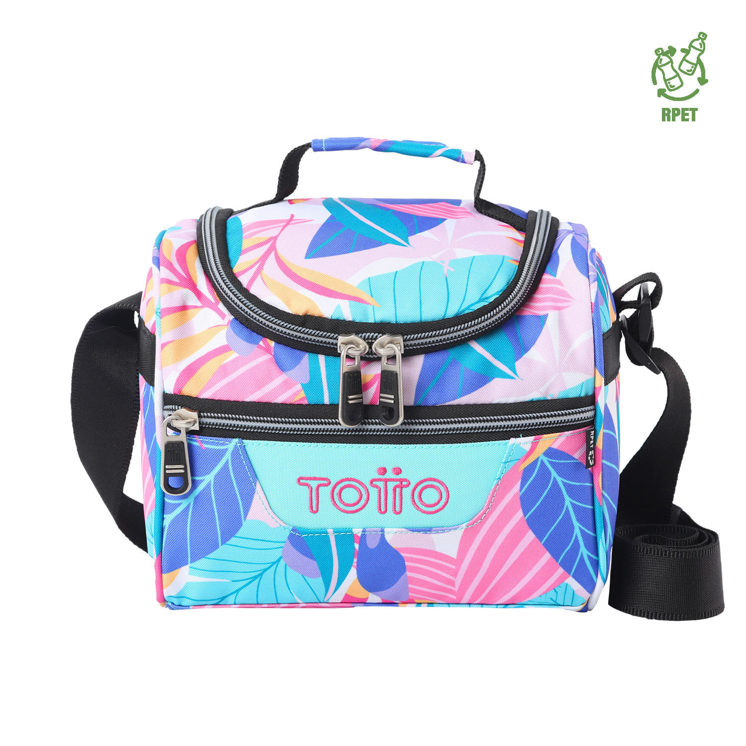 Lonchera Totto Pizarra P8817 | Color Floresta con Estampado